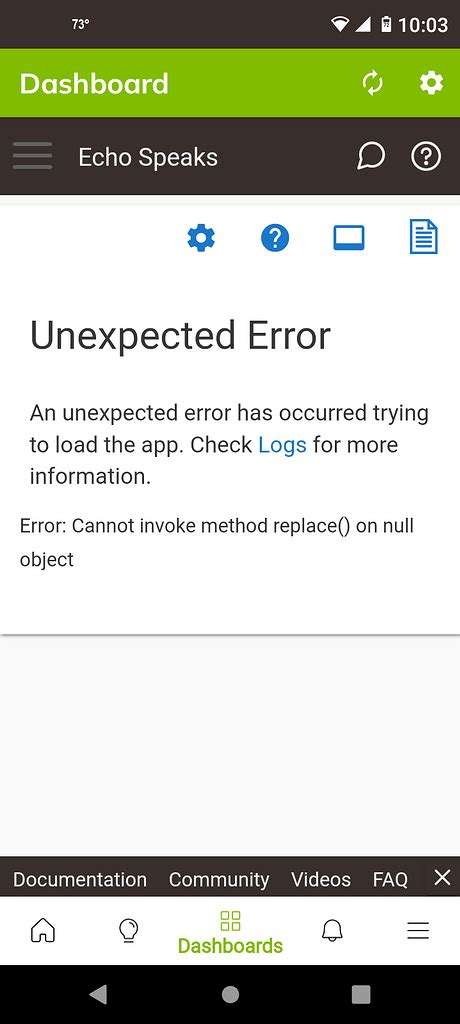 can t access echo speaks apps hubitat