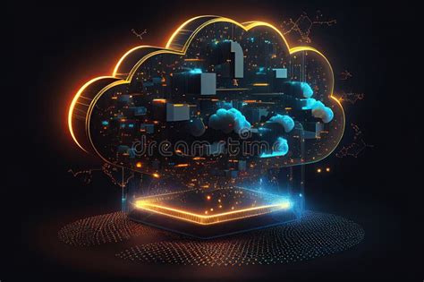Cloud Compution On Data Server Cloud Technology Stock Illustration Illustration Of Technology