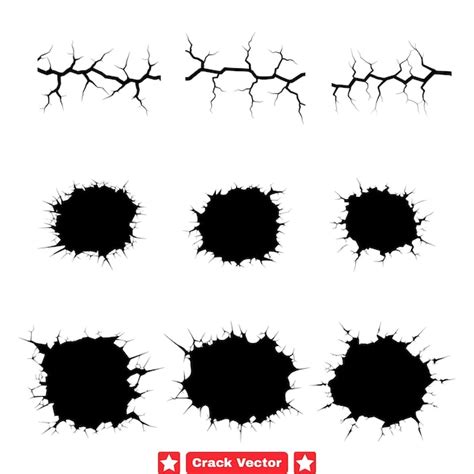 Premium Vector Expressive Crack Effect Silhouette Designs Crafted For