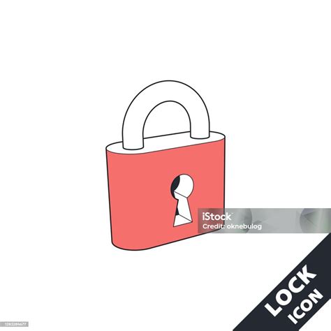 關閉鎖定圖示在白色背景上隔離的平面樣式的 3d 向量插圖向量圖形及更多一個物體圖片 一個物體 上鎖 互聯網 Istock