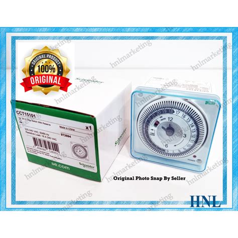 Schneider Timer Cct15101 24h 16a Analogue Time Switch Timer With Reverse Backup 100 Original