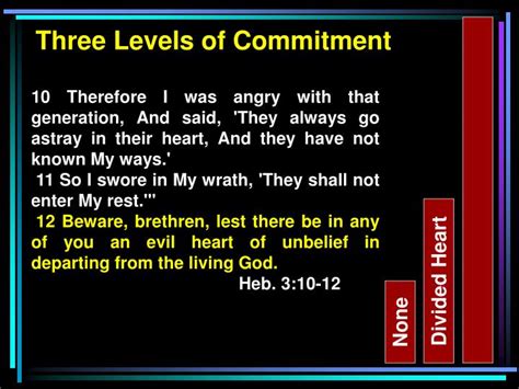 Ppt Three Levels Of Commitment Deut 6 3 6 Powerpoint Presentation