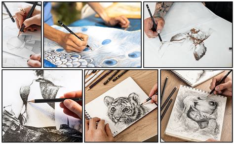 Brusarth Lápis De Carvão Para Desenho Conjunto De 26 Lápis De Desenho
