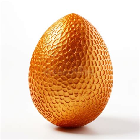 Shiny Bumpy Textured Orange Egg On White Background Stock Illustration