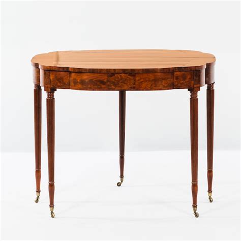 Bonhams Skinner Federal Mahogany Inlaid Card Table Probably New York