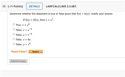 Solved Determine Whether The Statement Is True Or False Chegg