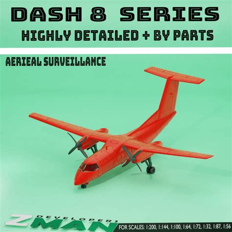 🇨🇦 De Havilland Canada Dash 8 V15 Aerial Surviellance Canada ・ Stl File For 3d Printing・cults