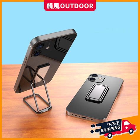 Ultra Thin Metal Mobile Phone Square Bracket Ringbuckle Foldable