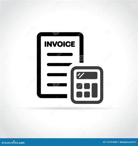 Invoice Icon On White Background Stock Vector Illustration Of Icon