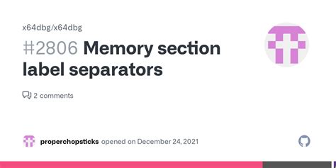Memory Section Label Separators · Issue 2806 · X64dbgx64dbg · Github