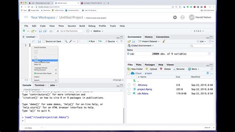 Upload To RStudio Cloud YouTube