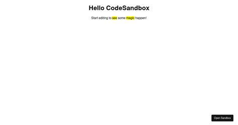 Highlight Text Codesandbox