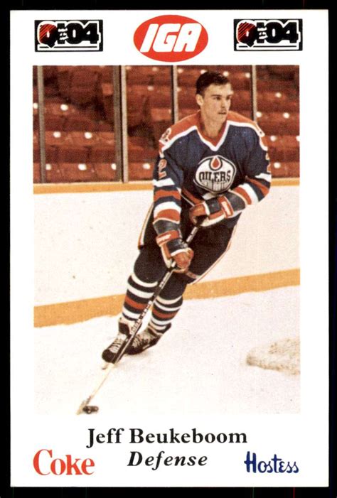 1985 86 Nova Scotia Oilers Jeff Beukeboom 7 On Kronozio