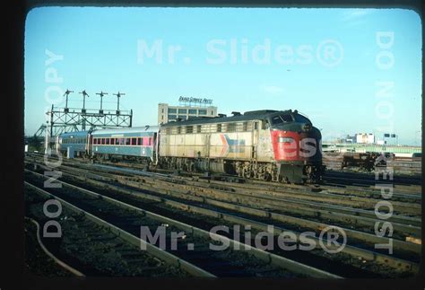 Original Slide Amtrak E9a 429 W Mbta Action South Station Boston Ma 1978 1930109373