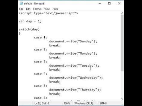 Switch Case Statement in JavaScript in One Minute - JavaScript #shorts 46 - YouTube