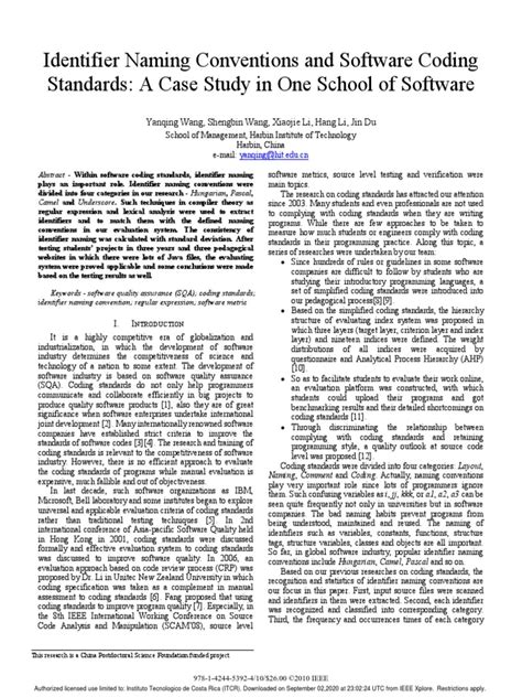 Naming Conventions In Software Coding Standars Pdf Regular