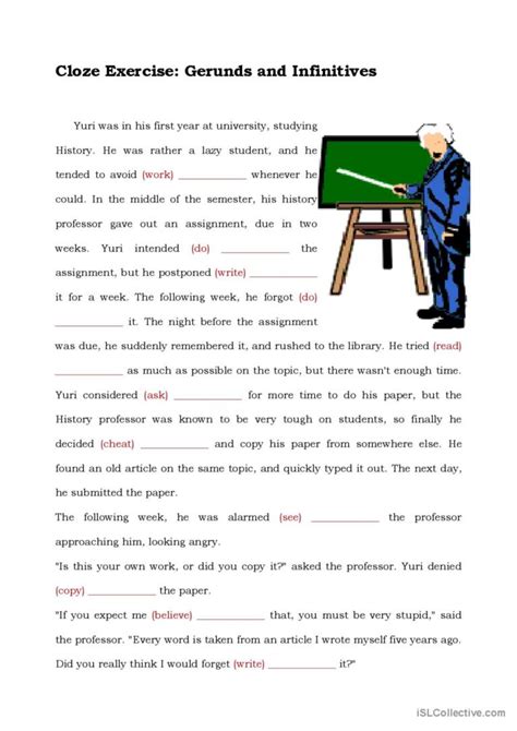 Gerund And Infinitive General Gramma English Esl Worksheets Pdf And Doc