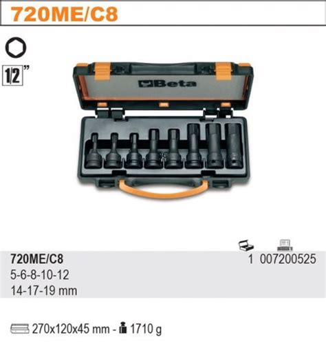 KOMPLET NASADEK UDAROWYCH 720ME 5 19MM 8 SZT 720ME C8 BETA Sklep