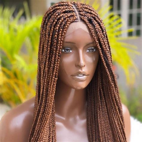 Box Braids Wig For Black Women Kim K Lace Closure Human Hair Etsy Uk In 2023 Braids Wig