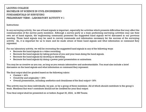 surveying prelims lab activity 1 pdf