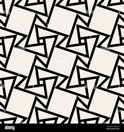 Vector Seamless Black And White Geometric Square Tile Pattern Stock Vector Image And Art Alamy