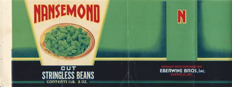 Nansemond Cut Stringless Beans Grown And Packaged By Eberwine Bros