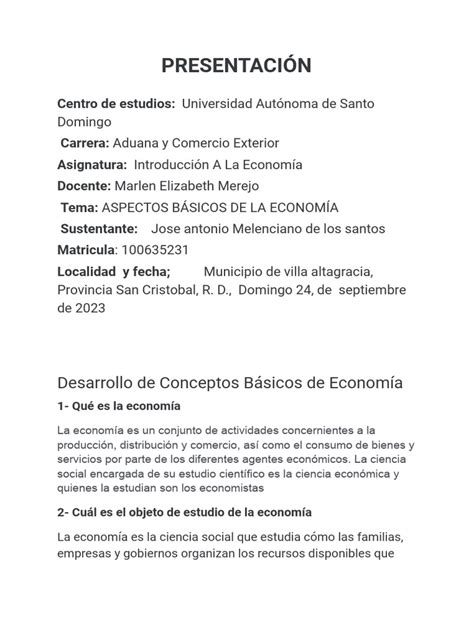 Conceptos Básicos De Economía Pdf