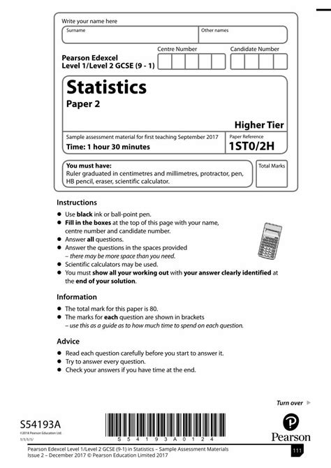 Pdf Level 1level 2 Gcse 9 1 Statistics · Use The Choropleth Map
