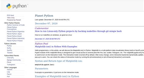 Is No Longer Updating · Issue 1703 · Pythonpythondotorg · Github