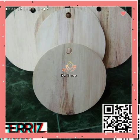 Jual Papan Kayu Pinus Bundar Talenan Bulat Telenan Pizza Diameter 30cm