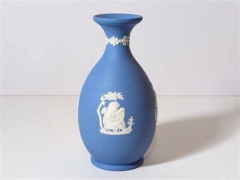 Vintage Wedgwood Jasper Ware Bud Vase Etsy