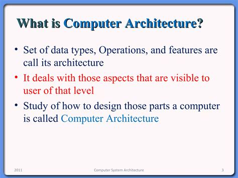 Computer System Architecture Lecture Note 3 Computer Architecture Ppt