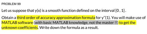 Solved PROBLEM Let Us Suppose That Y X Is A Smooth Chegg