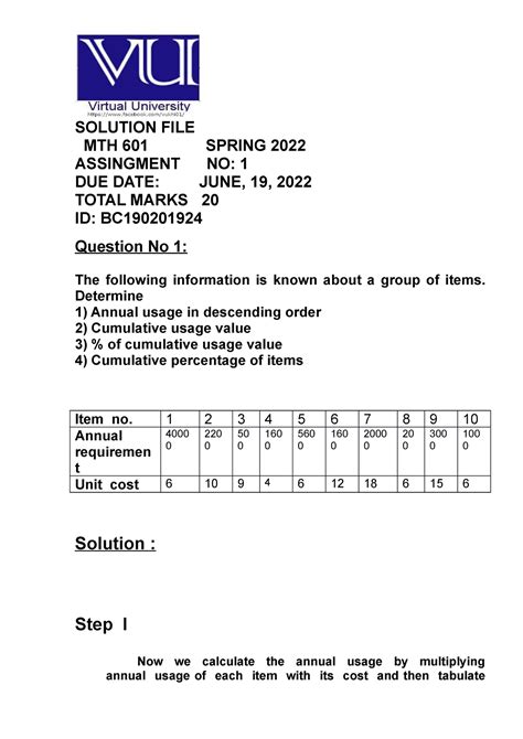Sol Mth Solution Mth Question In Easy Way Mth Spring Assingment No Due