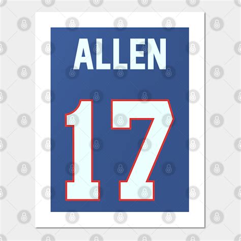 Josh Allen QB 17 Josh Allen Posters And Art Prints TeePublic