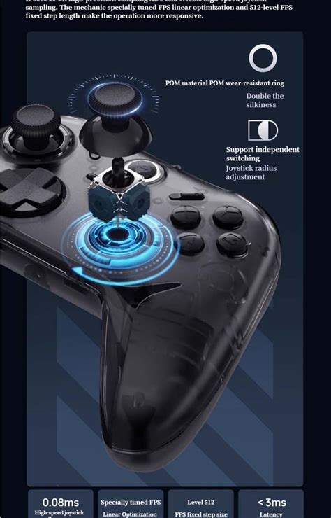 Machenike G1pro Three Mode Gamepad Wireless Ns Bluetooth Tmr Joystick Trigger Switch Pro Pc