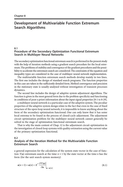 Pdf Development Of Multivariable Function Extremum Search Algorithms