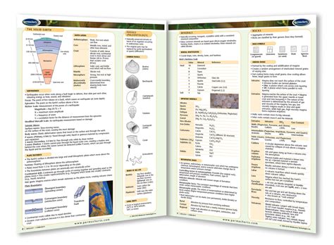 Geology Guide Quick Reference Resource 4 Page Laminated Chart