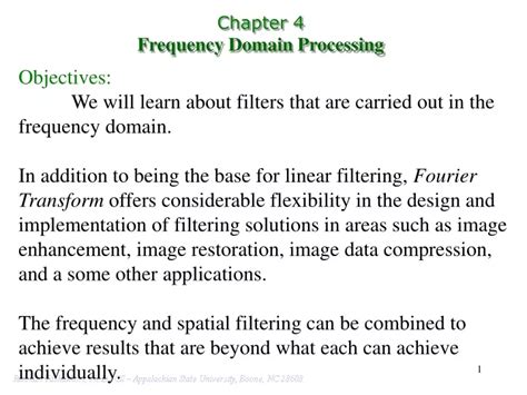 Ppt Frequency Domain Filtering Techniques Powerpoint Presentation
