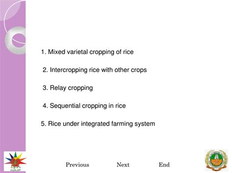 Ppt Inter And Sequential Cropping Crop Rotation In Rice Powerpoint Presentation Id5100431