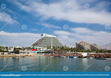 Vistas A Los Hoteles De Eilat En Israel Imagen De Archivo Imagen De