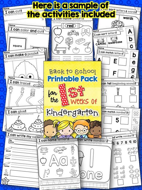 Back To School Activities For The First Weeks Of Kindergarten Mrs