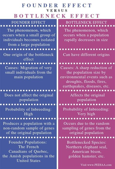 What Is The Difference Between Founder Effect And Bottleneck Effect Pediaa Com