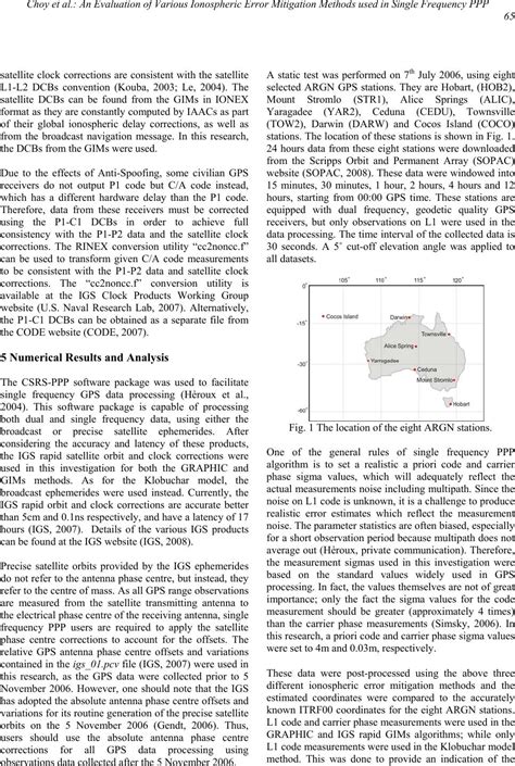 An Evaluation Of Various Ionospheric Error Mitigation Methods Used In Single Frequency Ppp