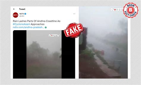Video Of Storm In Karnataka Passed Off As Cyclone Asani In Ap Odisha