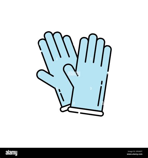 Protection Appron Color Line Icon Disability Isolated Vector Element