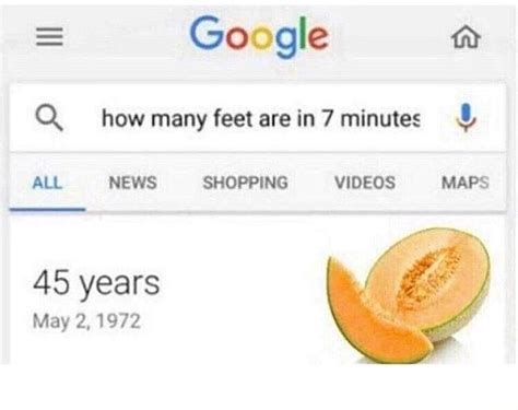 Q How Many Feet Are In 7 Minutes And Ifunny