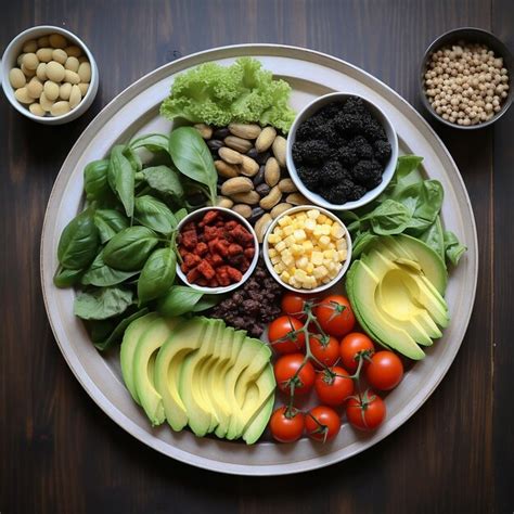 Premium Ai Image Balanced Diet Plant Based Meal