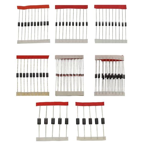100pcs Diode Assortment Kit 8 Value Rectifier Diode Kit Rees52