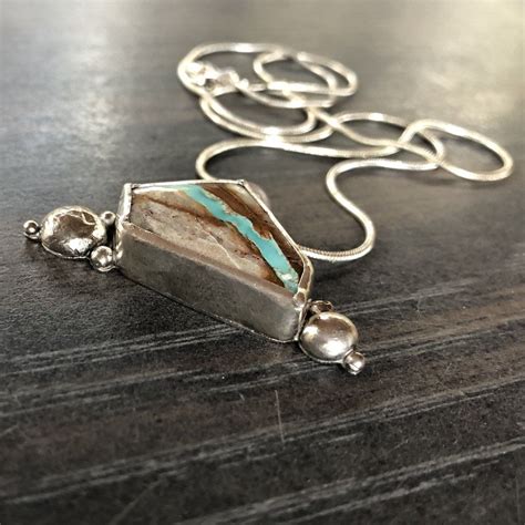 Reserved Gorgeous Royston Ribbon Turquoise In Sterling Silver Royston